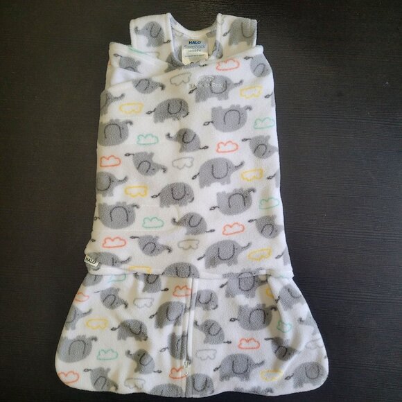 Halo | Pajamas | Halo Sleepsack Microfleece Swaddle Wrap In Elephant ...